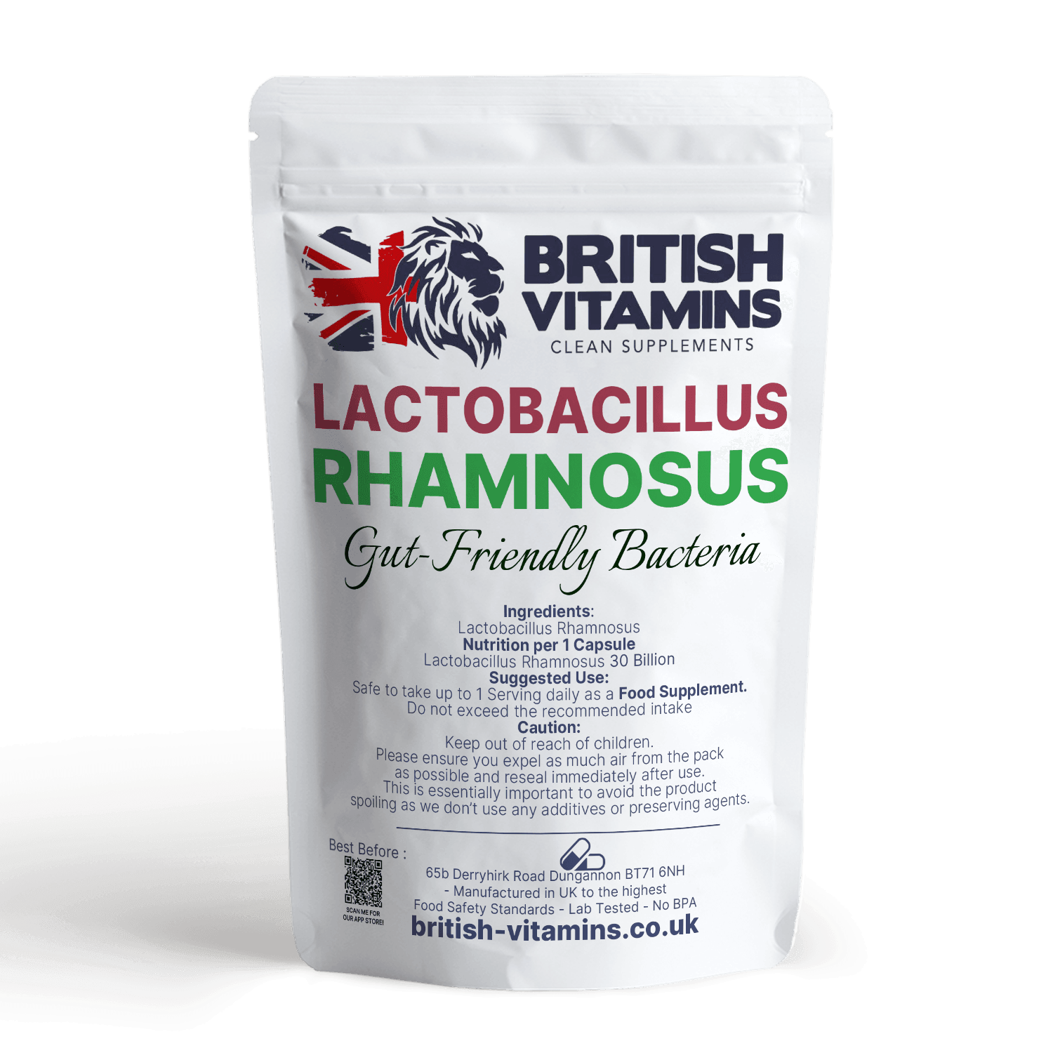 Lactobacillus Rhamnosus Probiotic - 30 Billion CFU